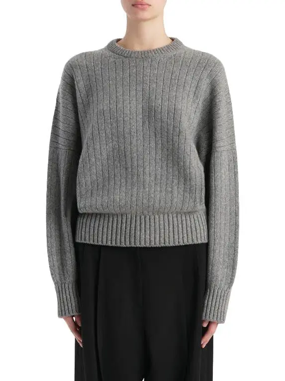 Khaite Lennox Oversize Cashmere Sweater - Fog
