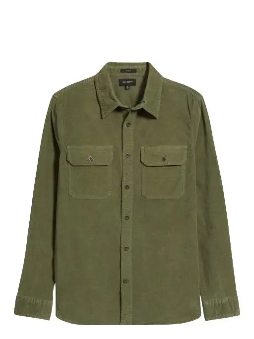 Ag Curtis Classic Fit Button-up Work Shirt - Sulfur Urban Green