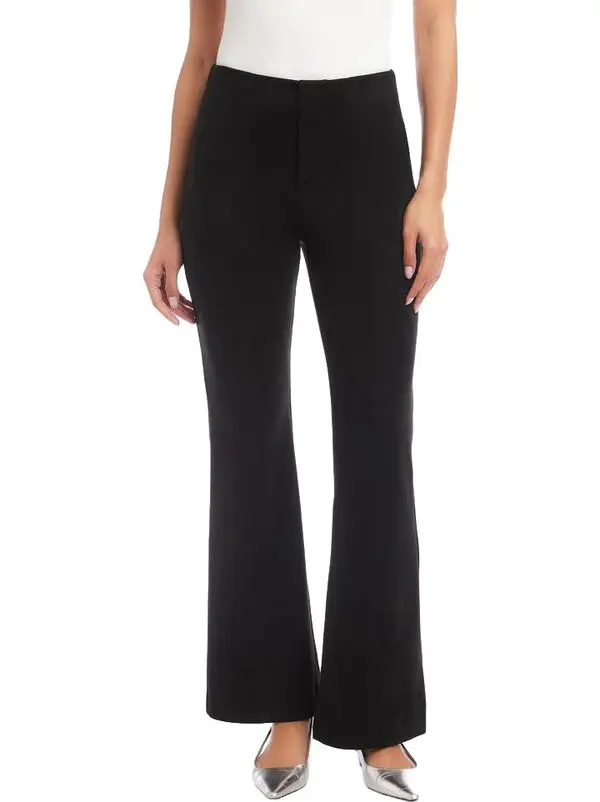 Fifteen Twenty Melanie Pull-on Bootcut Faux Suede Pants - Black