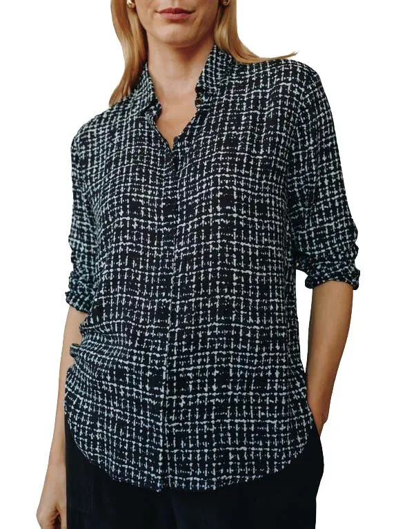 Bella Dahl Woven Button-up Shirt - Grid Print