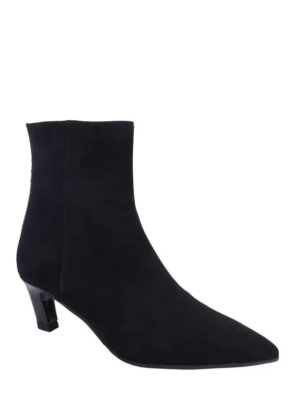 Ron White Loralie Pointed Toe Kitten Heel Bootie - Onyx
