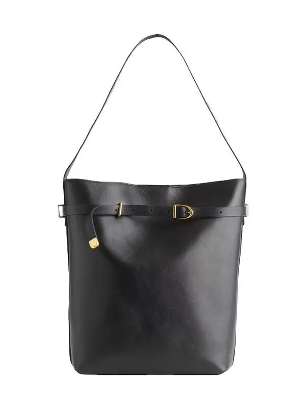 Madewell The Essential Belted Bucket Tote - True Black
