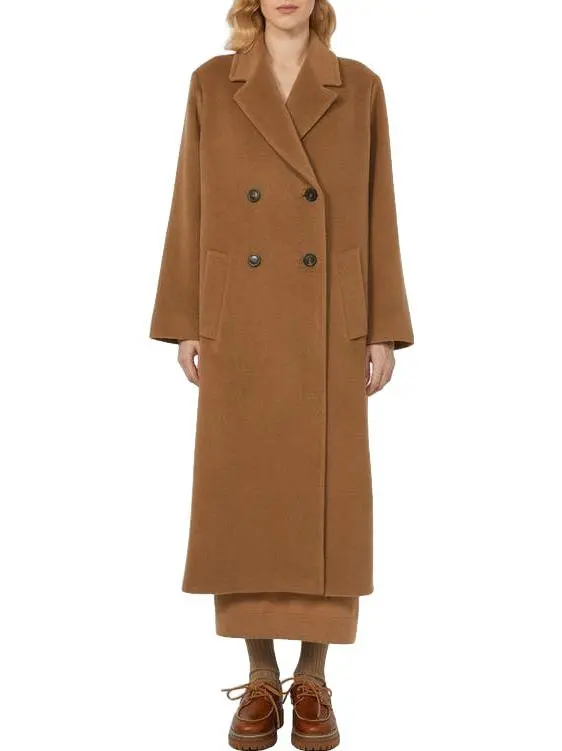 Max Mara Wool And Alpaca-blend Double-breasted Coat - Camel