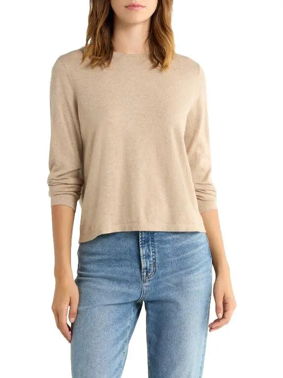 Rails Cotton & Cashmere Top - Heather Oat