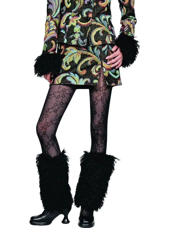 Anna Sui Faux Fur Leg Warmers - Black
