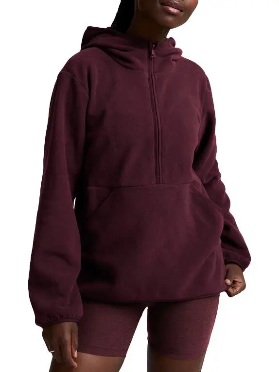 Beyond Yoga Explorer Half-zip Hoodie - Dark Cherry