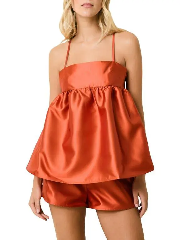 Solid & Striped The Yarden Babydoll Camisole - Rust