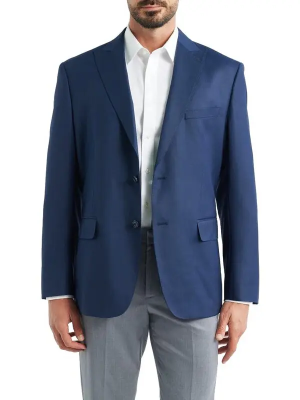 DANIEL HECHTER Textured Wool Blend Sport Coat - Navy