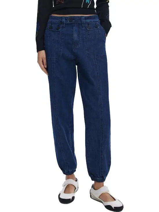 Desigual Denim Joggers - Medium Blue