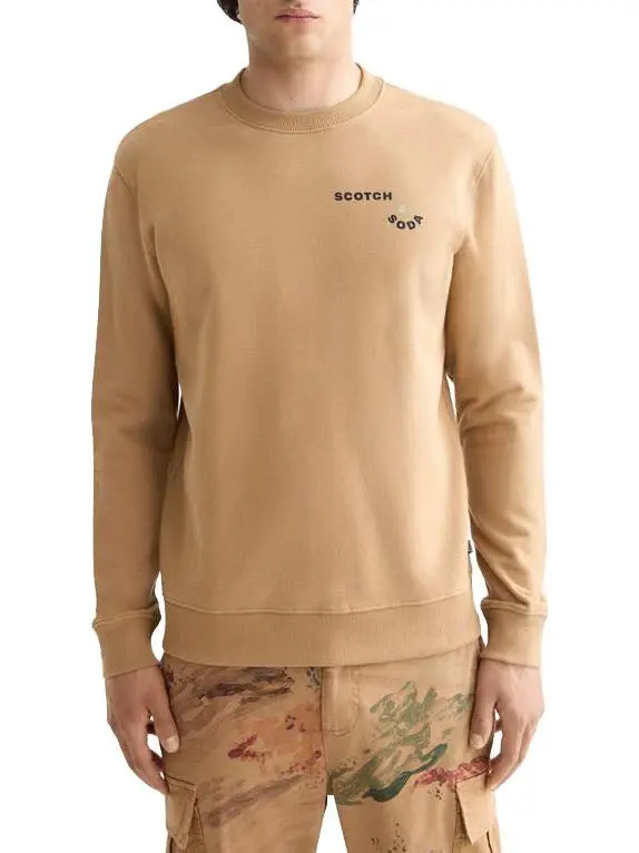 Scotch & Soda Logo Sweatshirt - Tannin