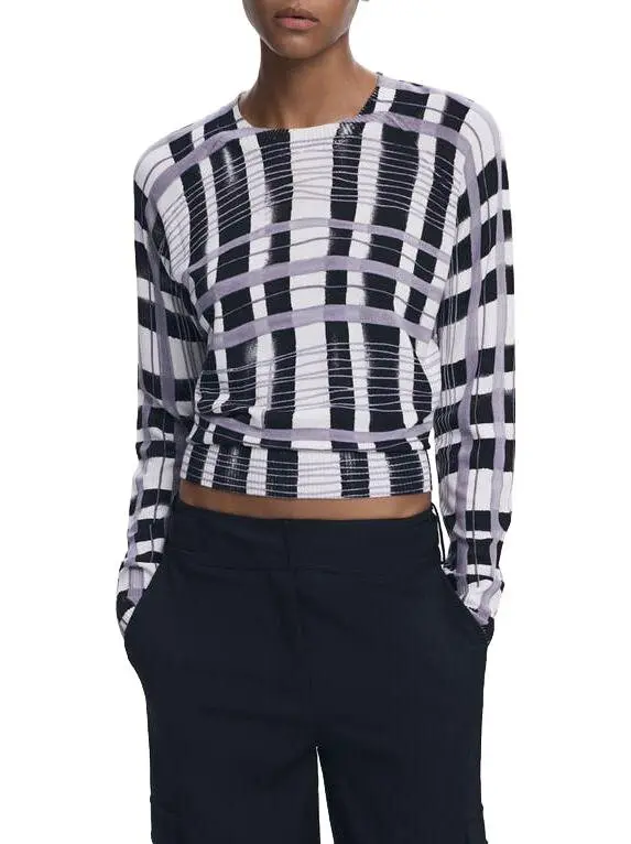 Desigual Striped Crewneck Pullover - Black