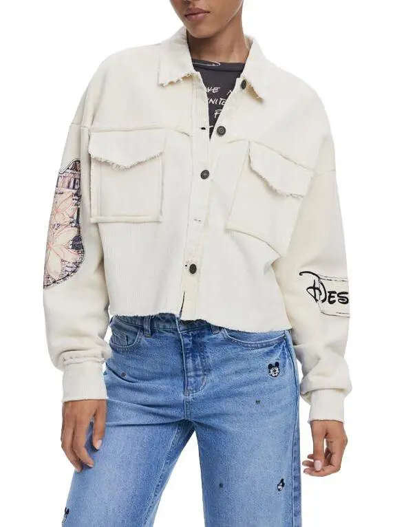 Desigual Mickey Mouse™ Knit Jacket - Light Beige
