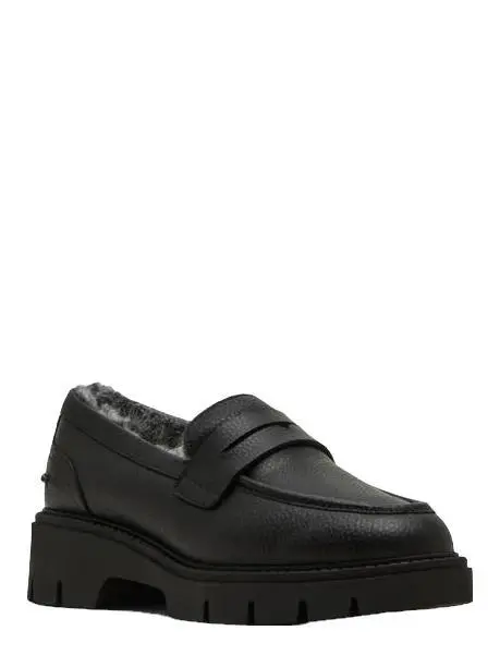 Blondo Kimora Waterproof Platform Loafer - Black Leather