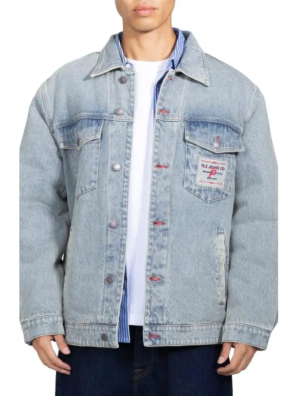 PLEASURES Park Insulated Denim Jacket - Indigo