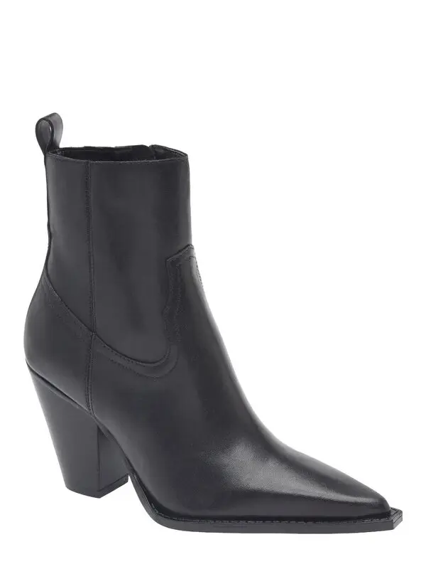 Mango Pointed Toe Bootie - Black