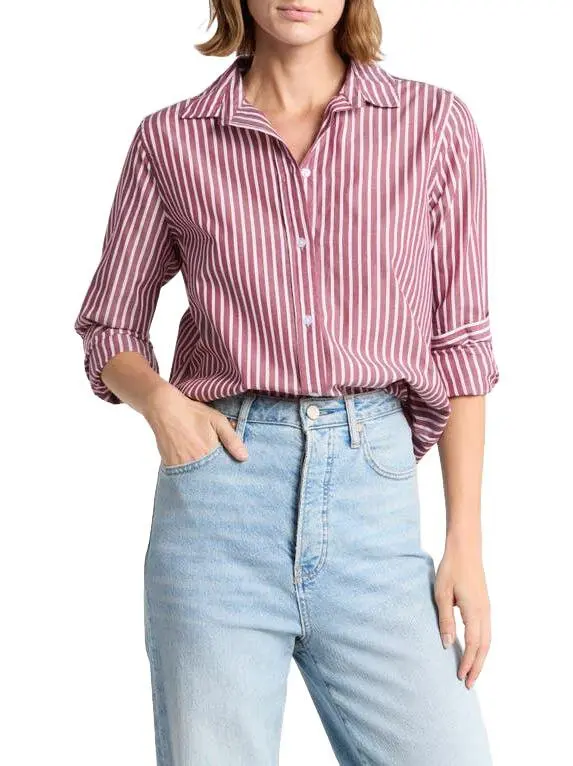 BEACHLUNCHLOUNGE Cotton Shirt - Raspberry Beret