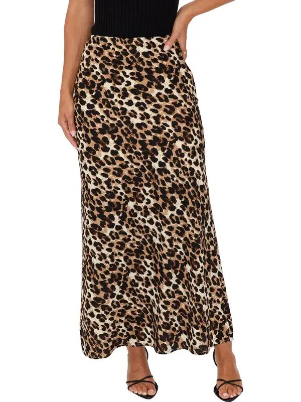 VICI Printed Maxi Skirt - Leopard