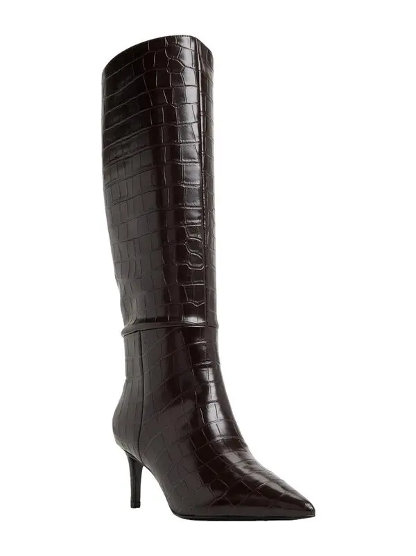 Aldo Heathher Knee High Boots - Dark Brown