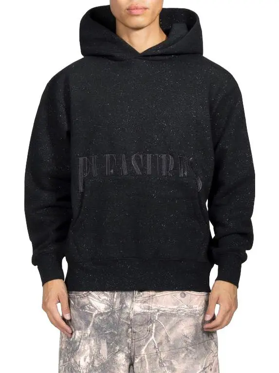 PLEASURES Oversized Fleece Hoodie - Black