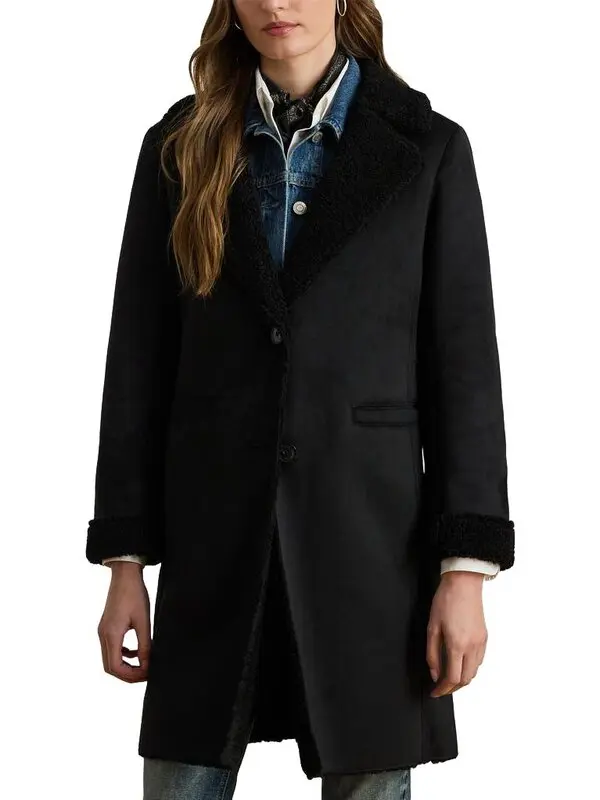 Ralph Lauren Faux Shearling Coat - Black