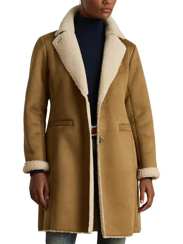 Ralph Lauren Faux Shearling Coat - Camel