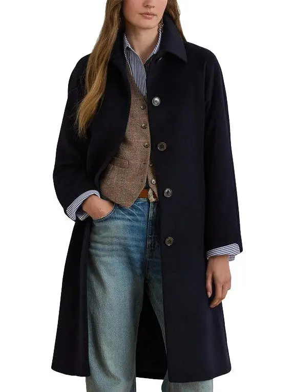 Ralph Lauren Wool-blend Coat - Regal Navy