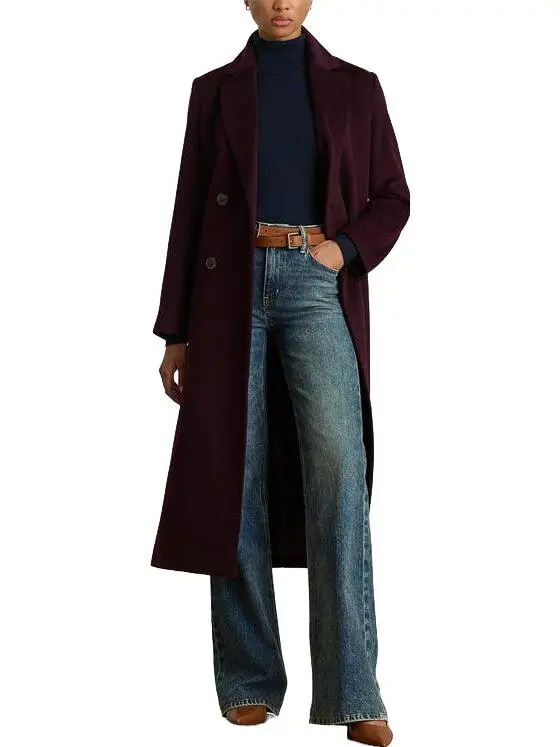 Ralph Lauren Wool-blend Reefer Coat - Pinot Noir