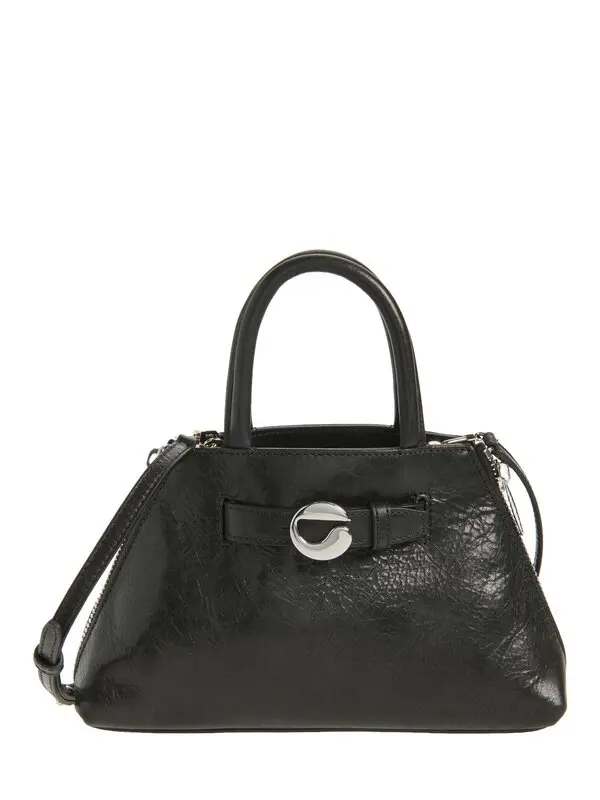 Coperni Mini Data Leather Top Handle Bag - Blk Black