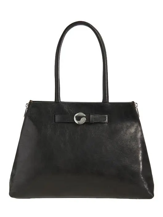 Coperni Data Leather Tote - Blk Black