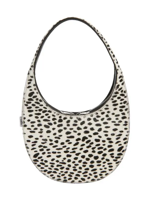 Coperni Soft Swipe Calf Hair Shoulder Bag - White-black Print