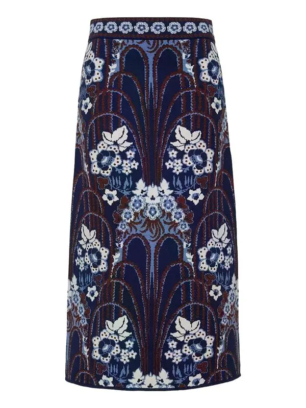 Cara Cara Clara Midi Skirt - Blue