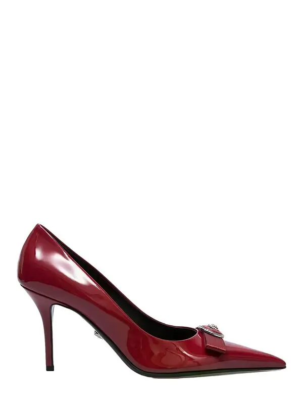 Versace 90mm Bow-embellished Pointed-toe Pumps - Red