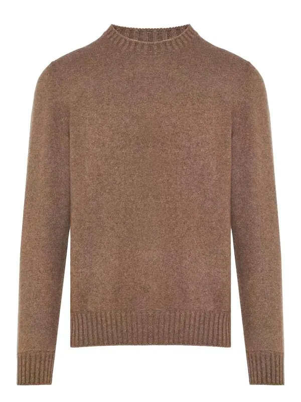 BARBA NAPOLI Cashmere Crew-neck Sweater - Brown