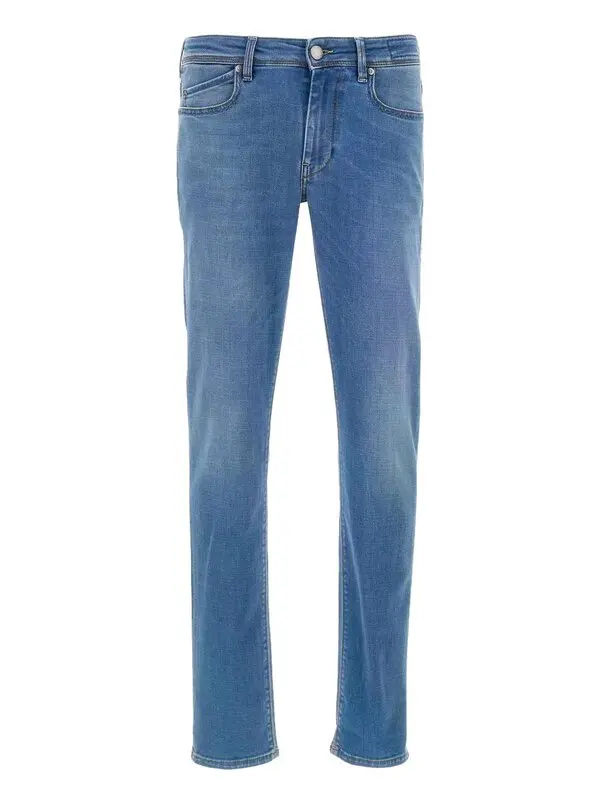 RE-HASH Five-pocket Straight Leg Jeans - Blue