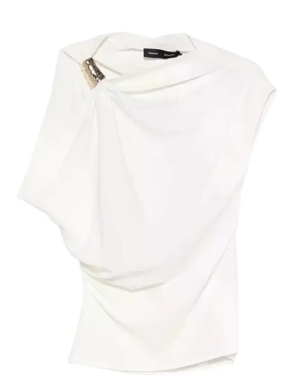 Proenza Schouler Draped Ring-detail Blouse - White