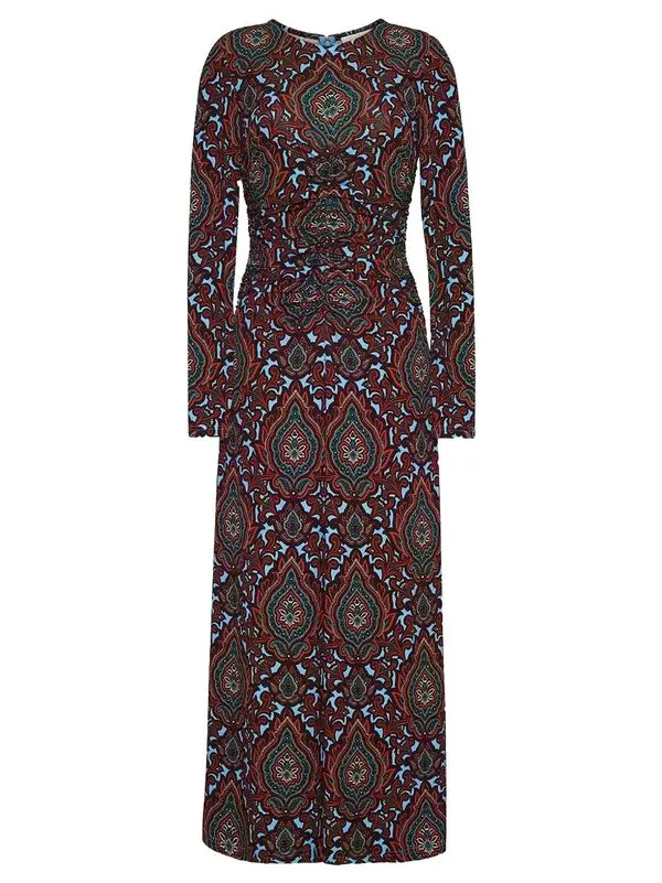 Cara Cara Paisley-print Midi Dress - Brown