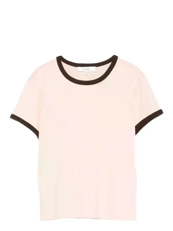 FRAME Crew-neck Cotton T-shirt - Neutrals