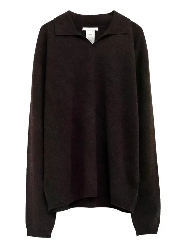 THE ROW Polo-neck Cashmere Sweater - Brown