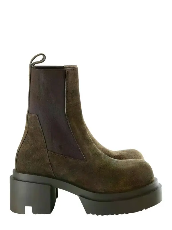 Rick Owens 70mm Beatle Bogun Platform Chelsea Boots - Brown