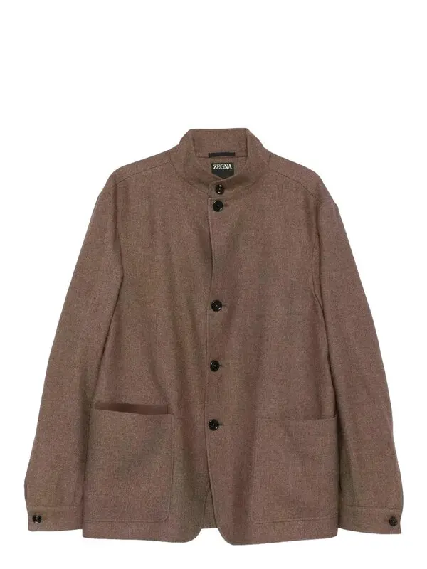 Zegna Patch-pocket Buttoned Jacket - Neutrals