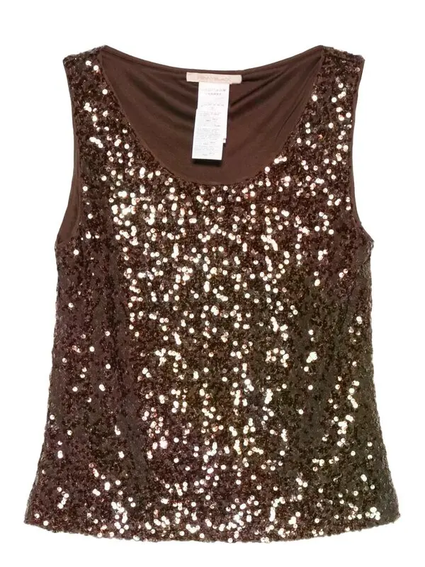 PENNYBLACK Sequin-embellished Top - Brown