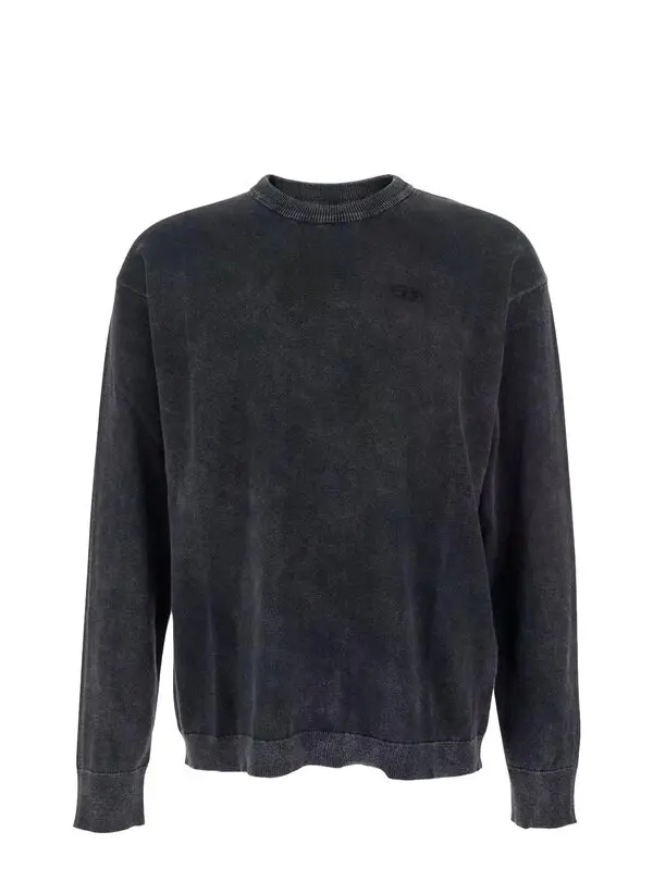 DIESEL Acid-wash Crew-neck Sweatshirt - Grey
