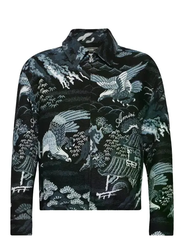 Amiri Crane Tapestry Jacket - Black