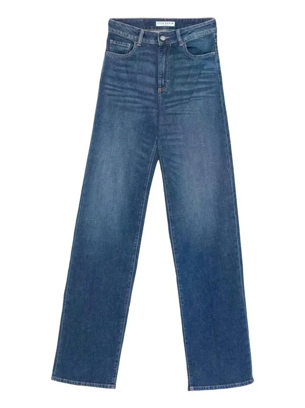 ICON DENIM LA Five-pocket Straight Leg Jeans - Blue