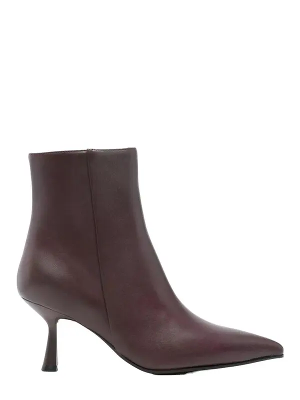 BIBI LOU 70mm Leather Ankle Boots - Red