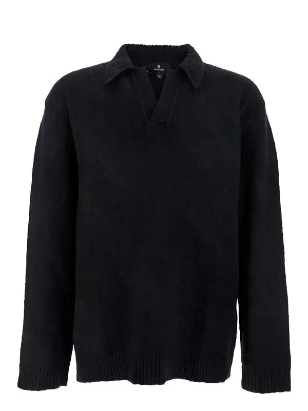 REPRESENT Knitted Polo Sweater - Black