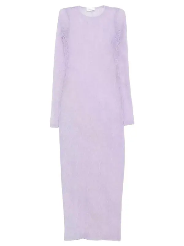 Wardrobe.NYC Lace Long-sleeve Midi Dress - Purple