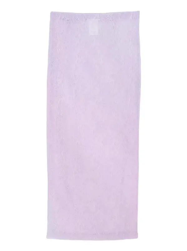 Wardrobe.NYC Lace Tube Midi Skirt - Purple