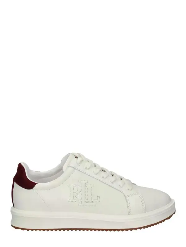 Ralph Lauren Logo-embroidered Leather Sneakers - White