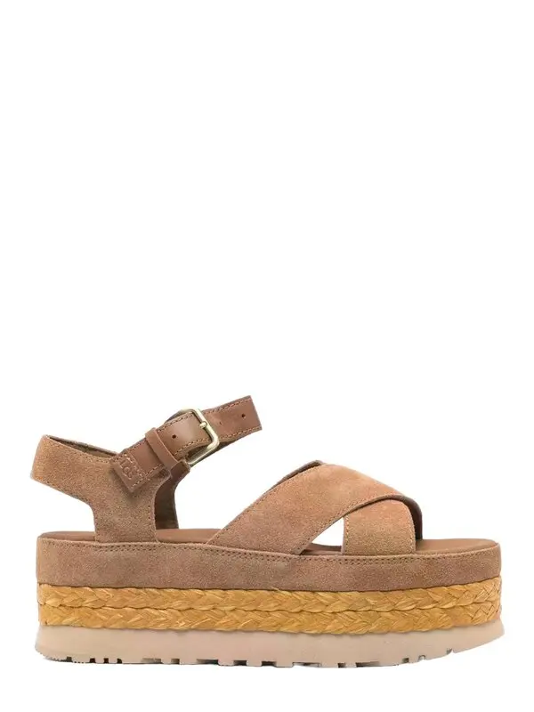 UGG Aubrey Platform Sandals - Brown